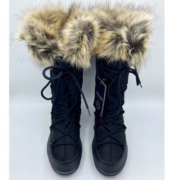 Moon Boot | Shoes | Moon Boot Black Monaco Protecht Waterproof Faux Fur ...